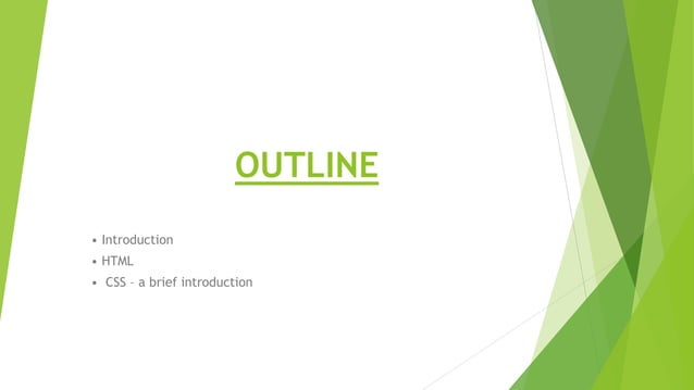 Introduction To Html And Css Pptx