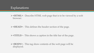 Introduction to html fundamental concepts | PPT
