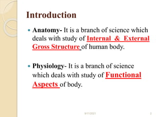 Introduction to Human Anatomy & Physiology | PPTX | Lung and ...