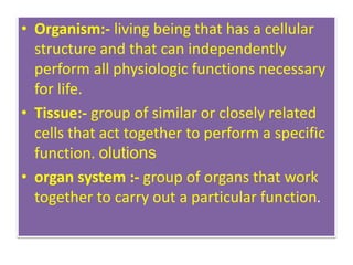 Introduction to human body Definition and scope of anatomy and ...