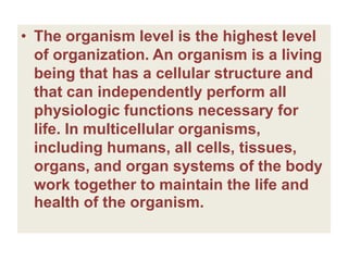 Human Body Systems Definitions