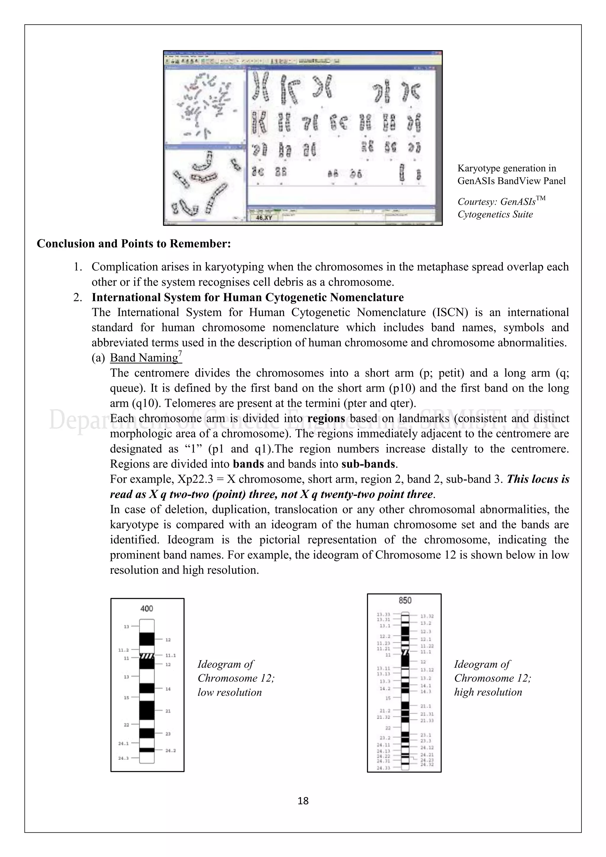 Introduction to HUMAN CHROMOSOME ANALYSIS: Conventional Karyotyping ...