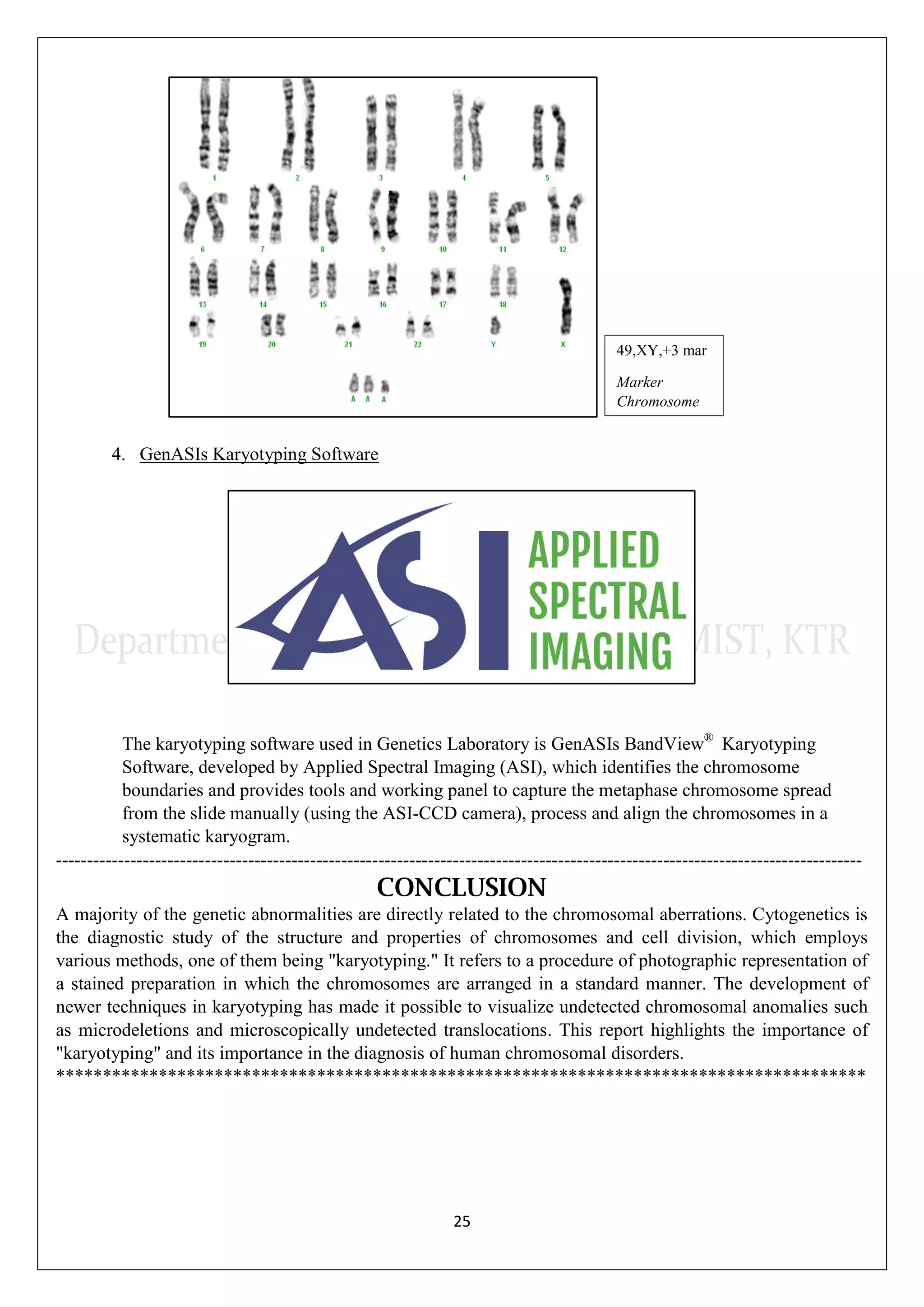 Introduction to HUMAN CHROMOSOME ANALYSIS: Conventional Karyotyping ...