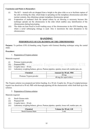 Introduction to HUMAN CHROMOSOME ANALYSIS: Conventional Karyotyping ...