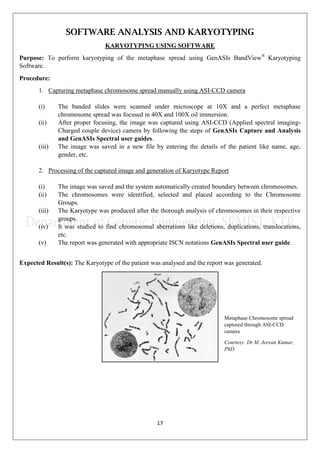 Introduction to HUMAN CHROMOSOME ANALYSIS: Conventional Karyotyping ...