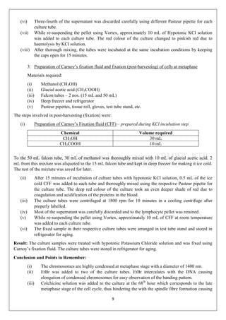 Introduction to HUMAN CHROMOSOME ANALYSIS: Conventional Karyotyping ...