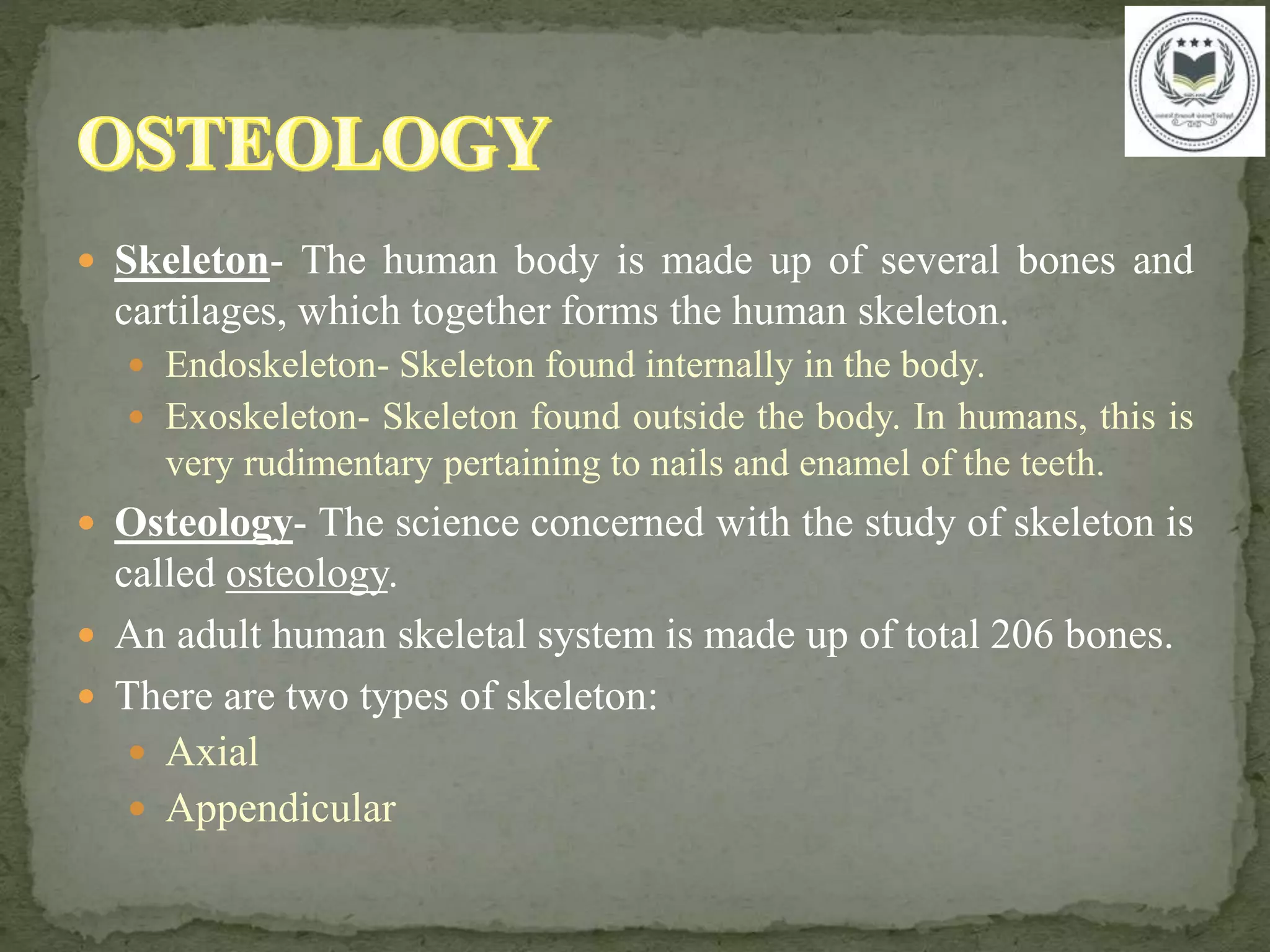 Introduction to Human Osteology Part 1 | PPTX