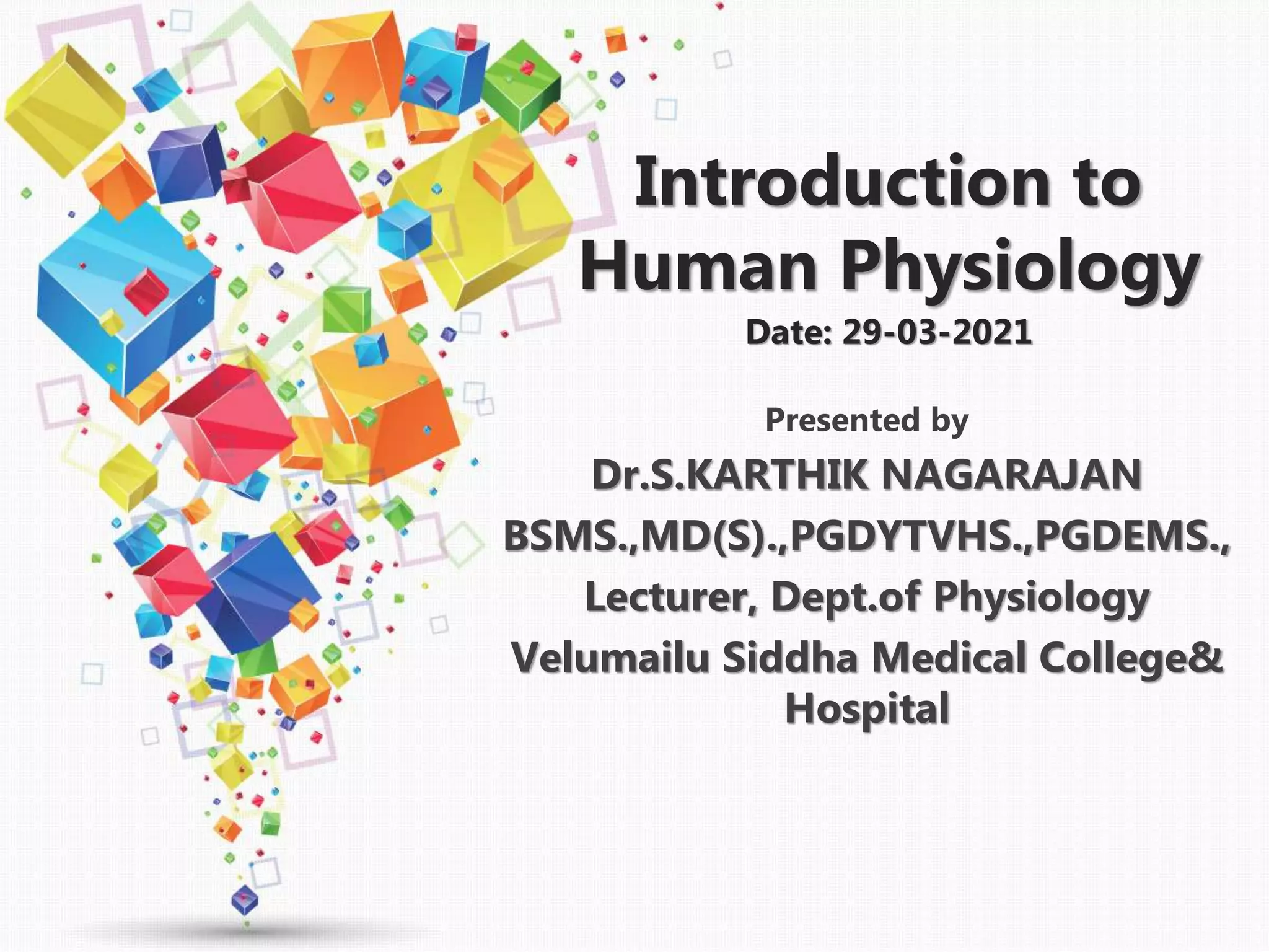 Introduction to human physiology | PPTX