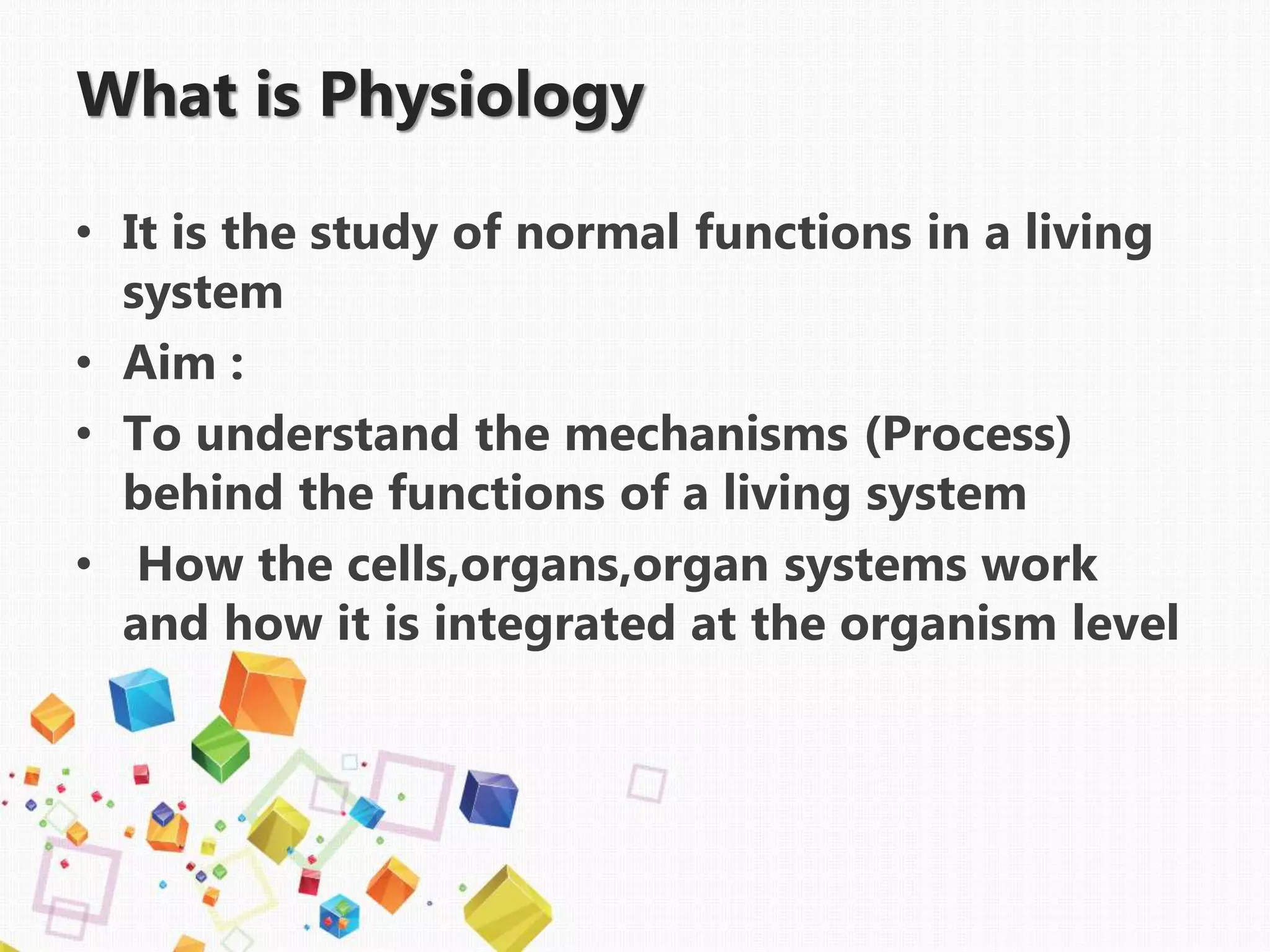 Introduction to human physiology | PPTX
