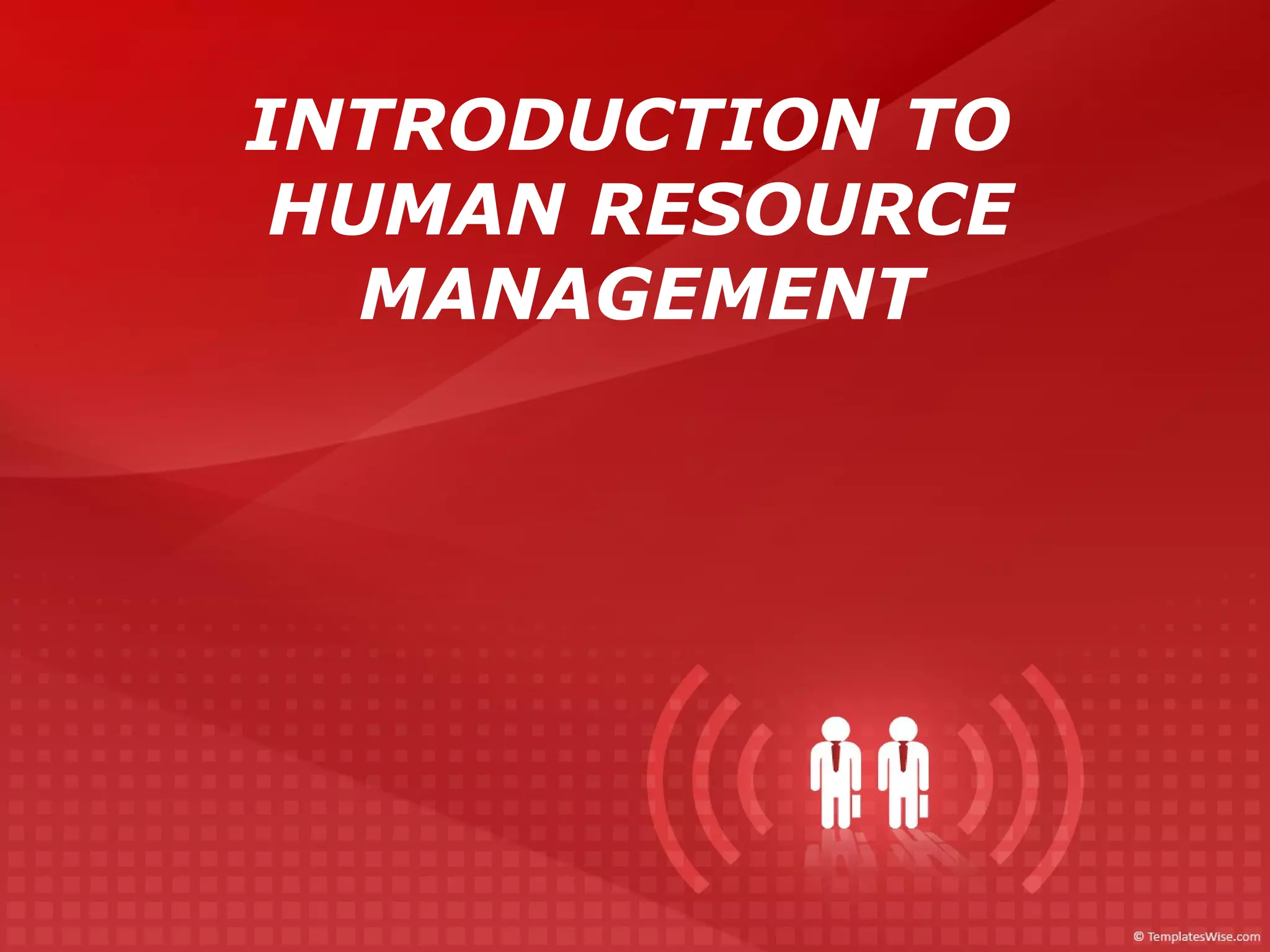Introduction to human resource management | PPT