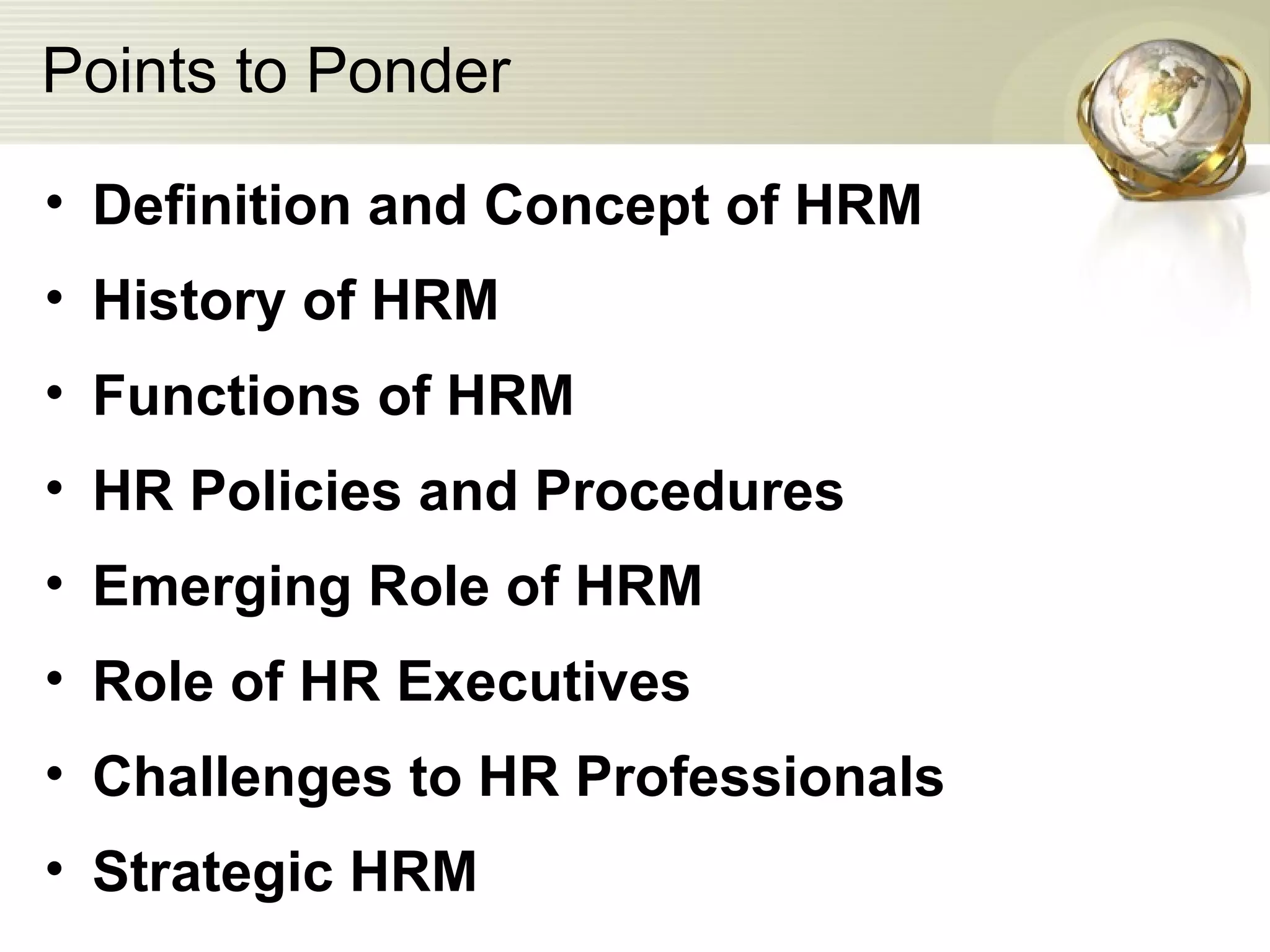 Introduction to human resource management | PPT