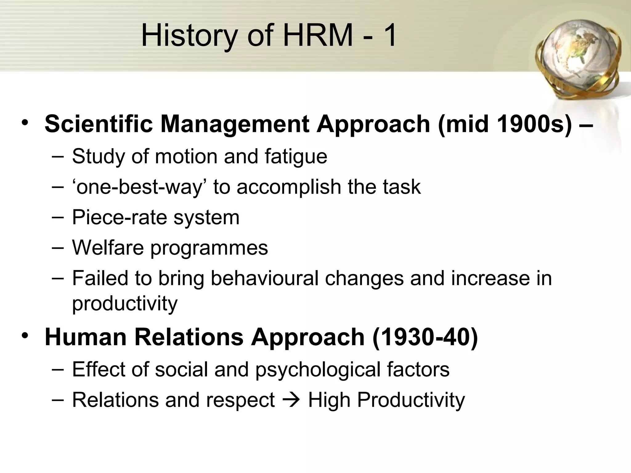 Introduction to human resource management | PPT