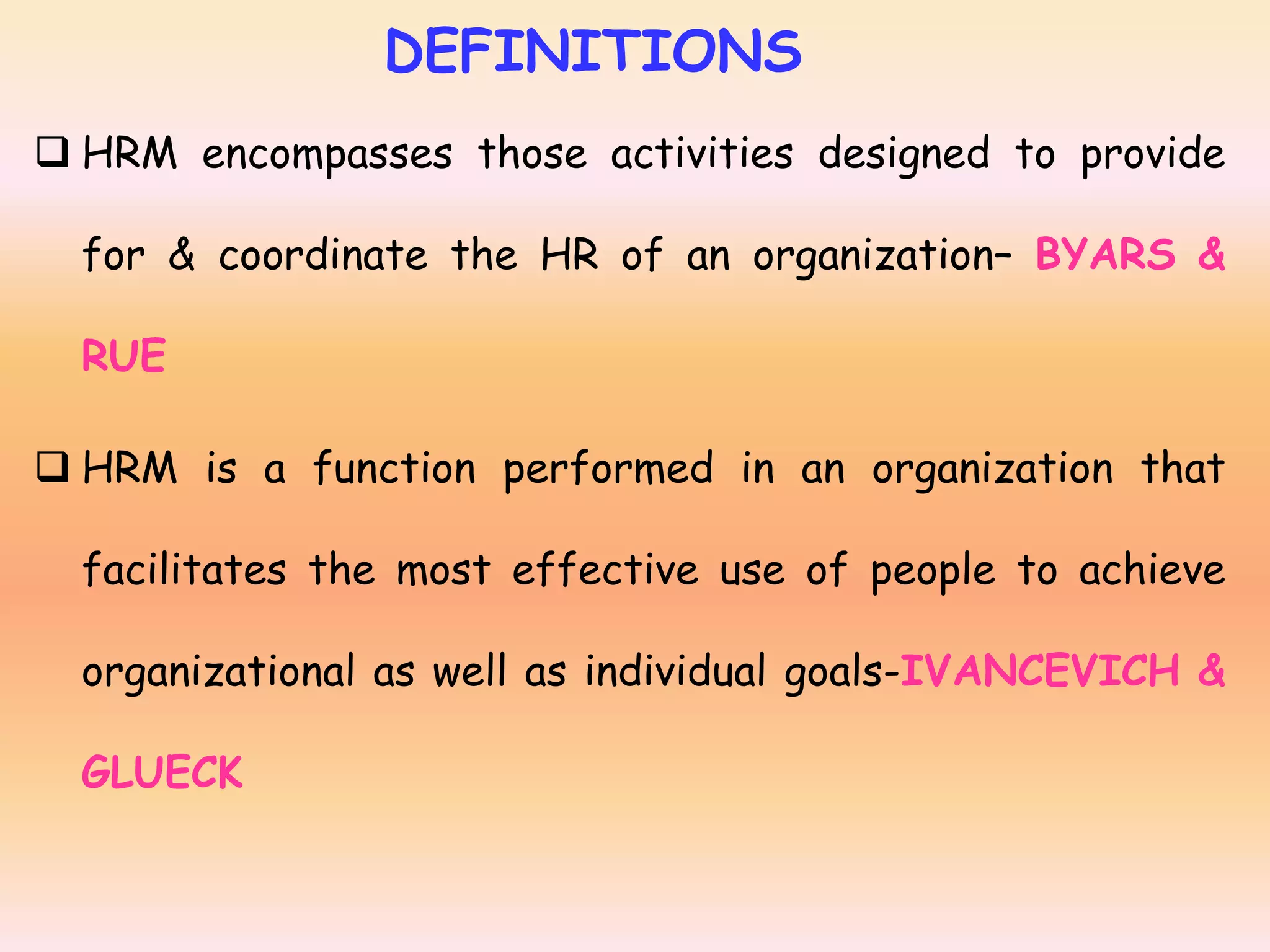 Introduction to human resource management | PPT