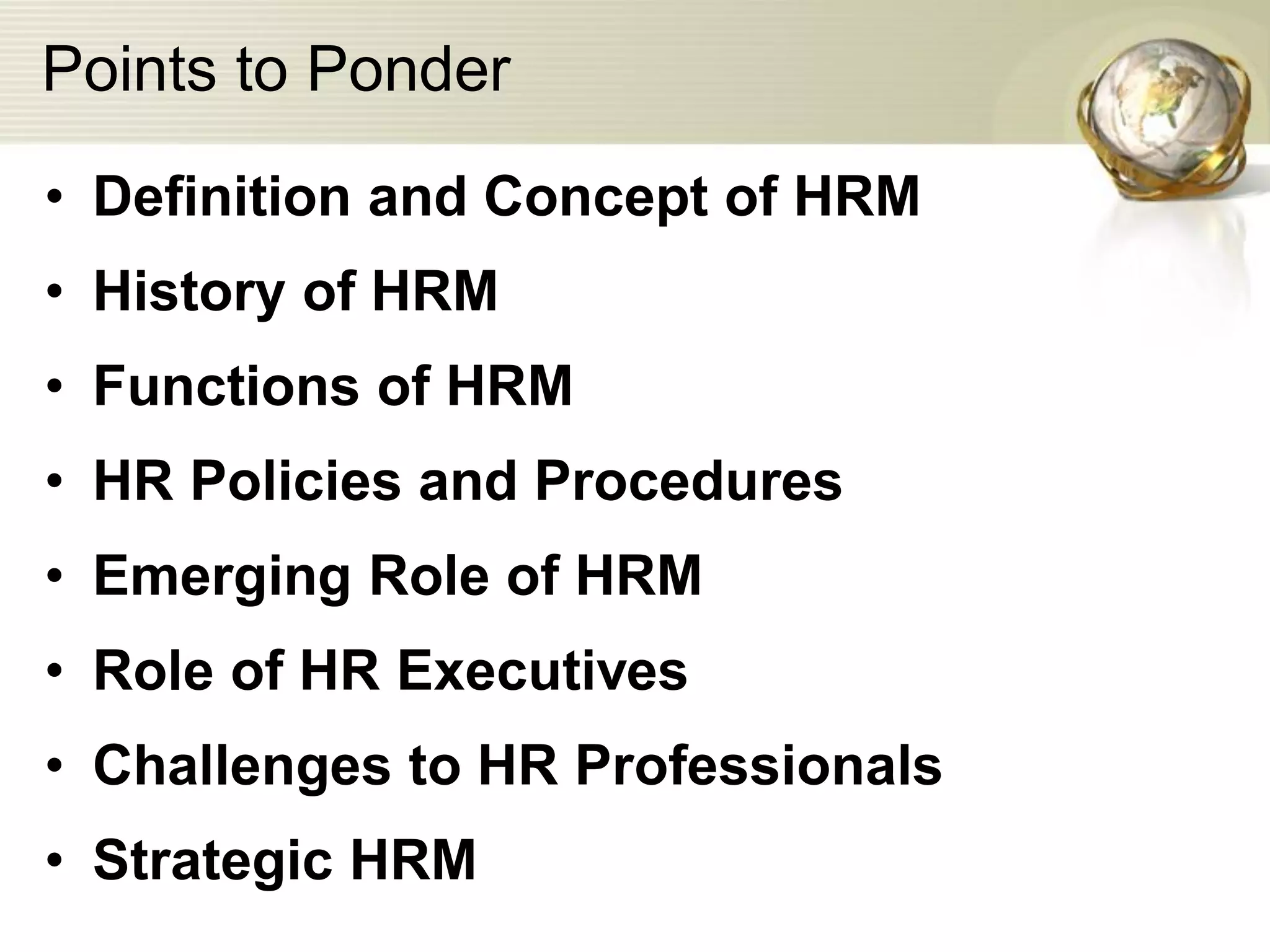 INTRODUCTION TO HUMAN RESOURCE MANAGEMENT | PPT
