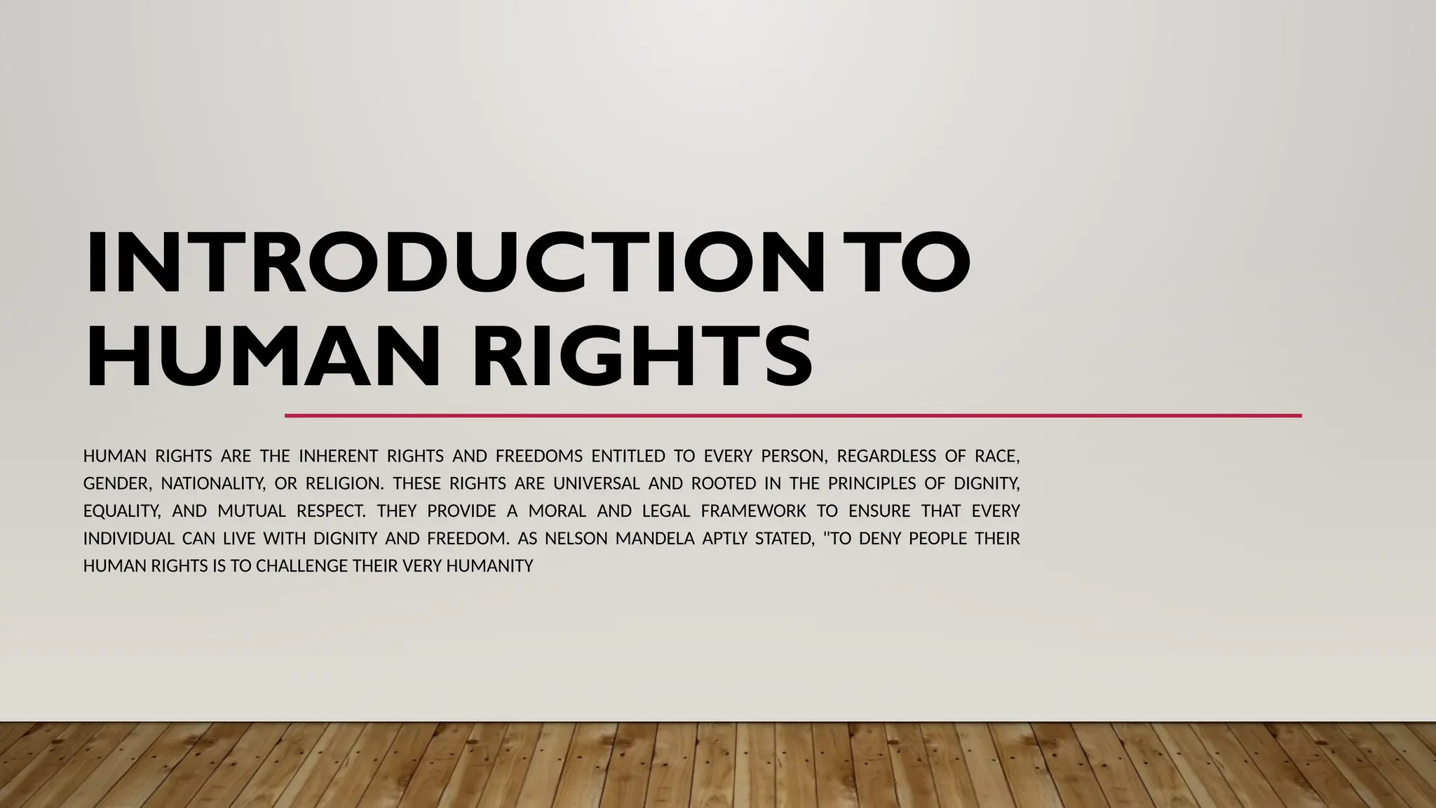 Introduction to human rights and its arguments | PPTX