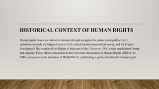 Introduction to human rights and its arguments | PPTX