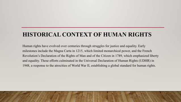 Introduction to human rights and its arguments | PPTX