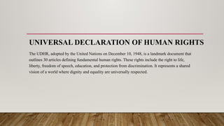 Introduction to human rights and its arguments | PPTX