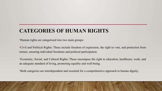 Introduction to human rights and its arguments | PPTX