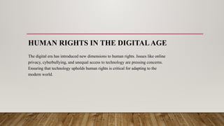 Introduction to human rights and its arguments | PPTX