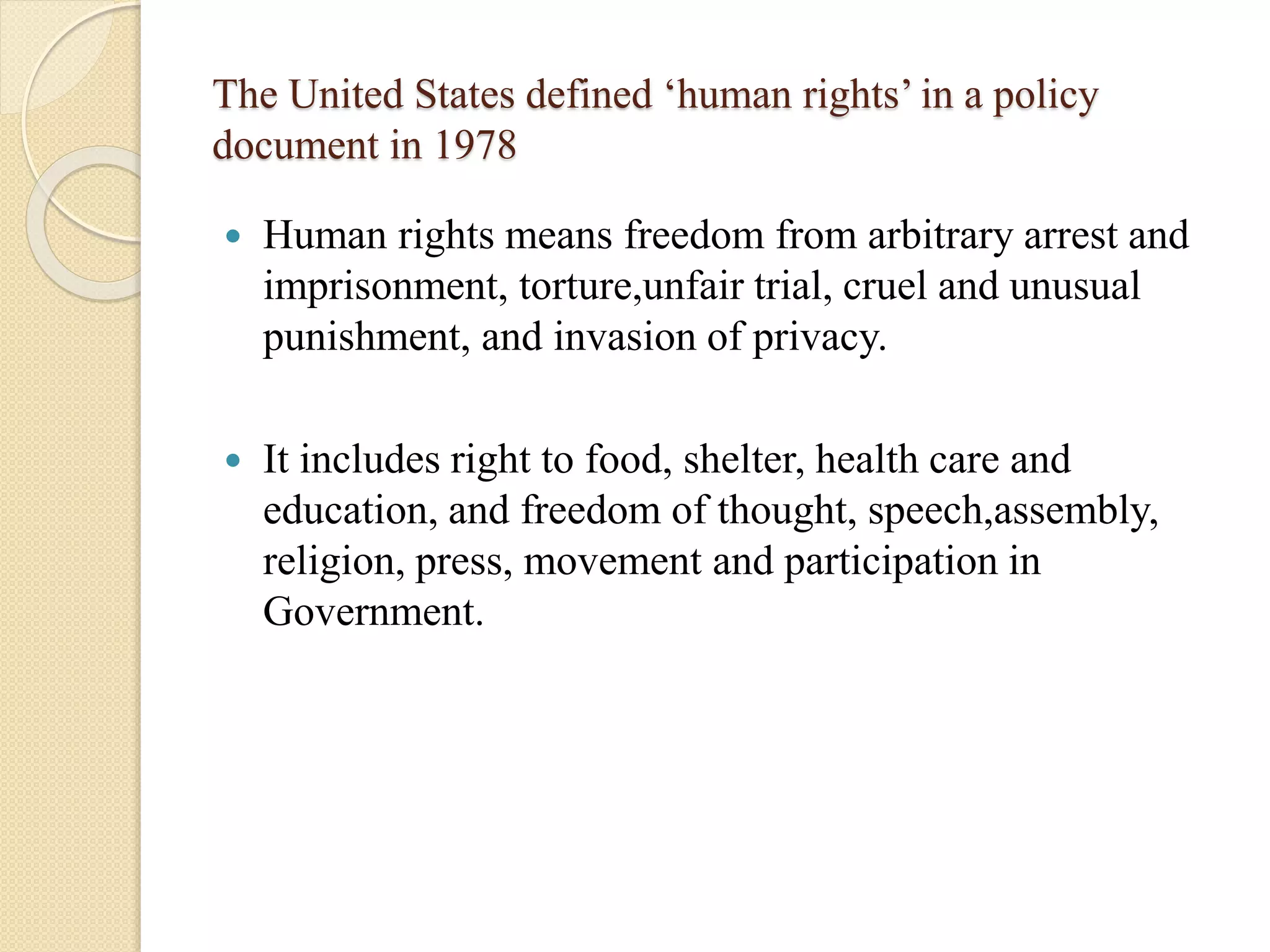 Introduction to human rights with a special focus on indian ...