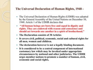 Introduction to human rights with a special focus on indian ...