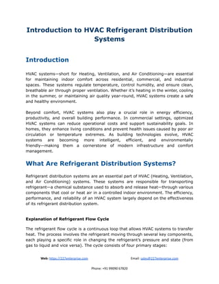 Introduction to HVAC Refrigerant Distribution Systems | PDF