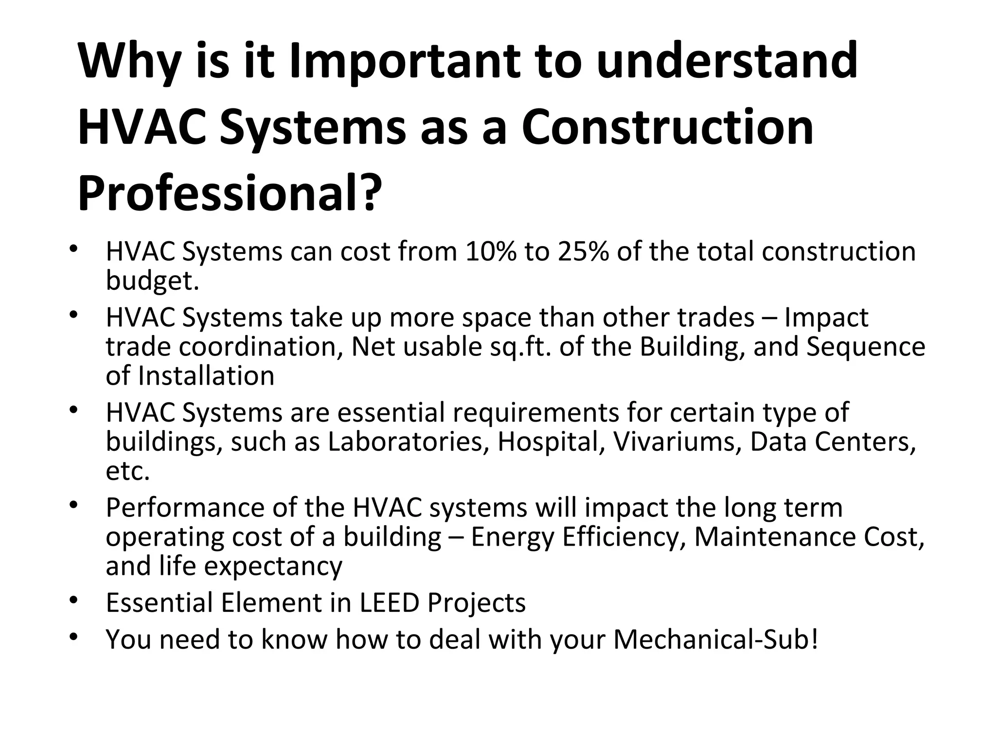 Introduction to hvac systems | PPT