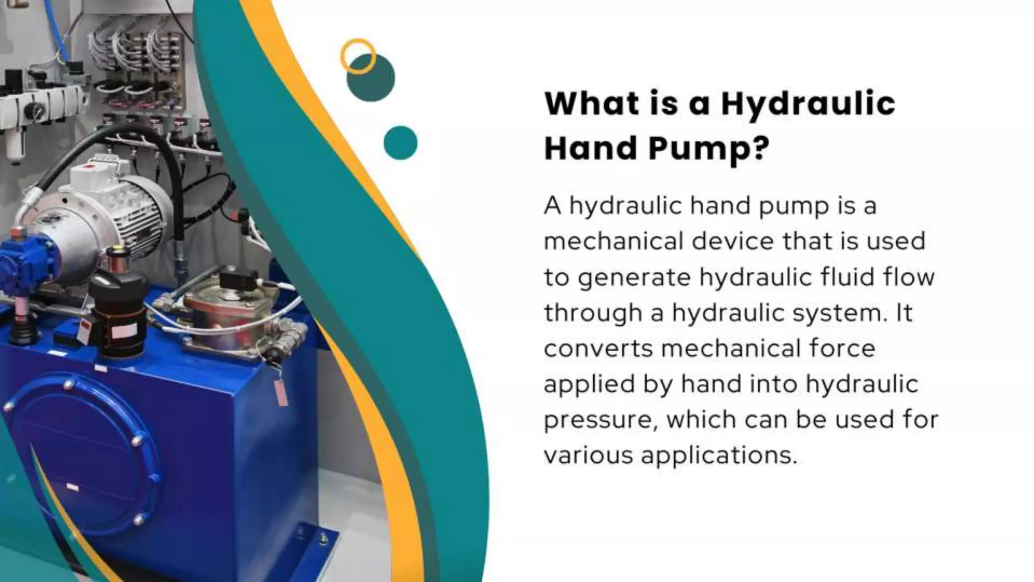 Introduction to Hydraulic Hand Pumps | PPTX