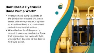Introduction to Hydraulic Hand Pumps | PPTX