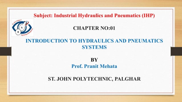 Introduction to hydraulics and pneumatics | PPTX | Science