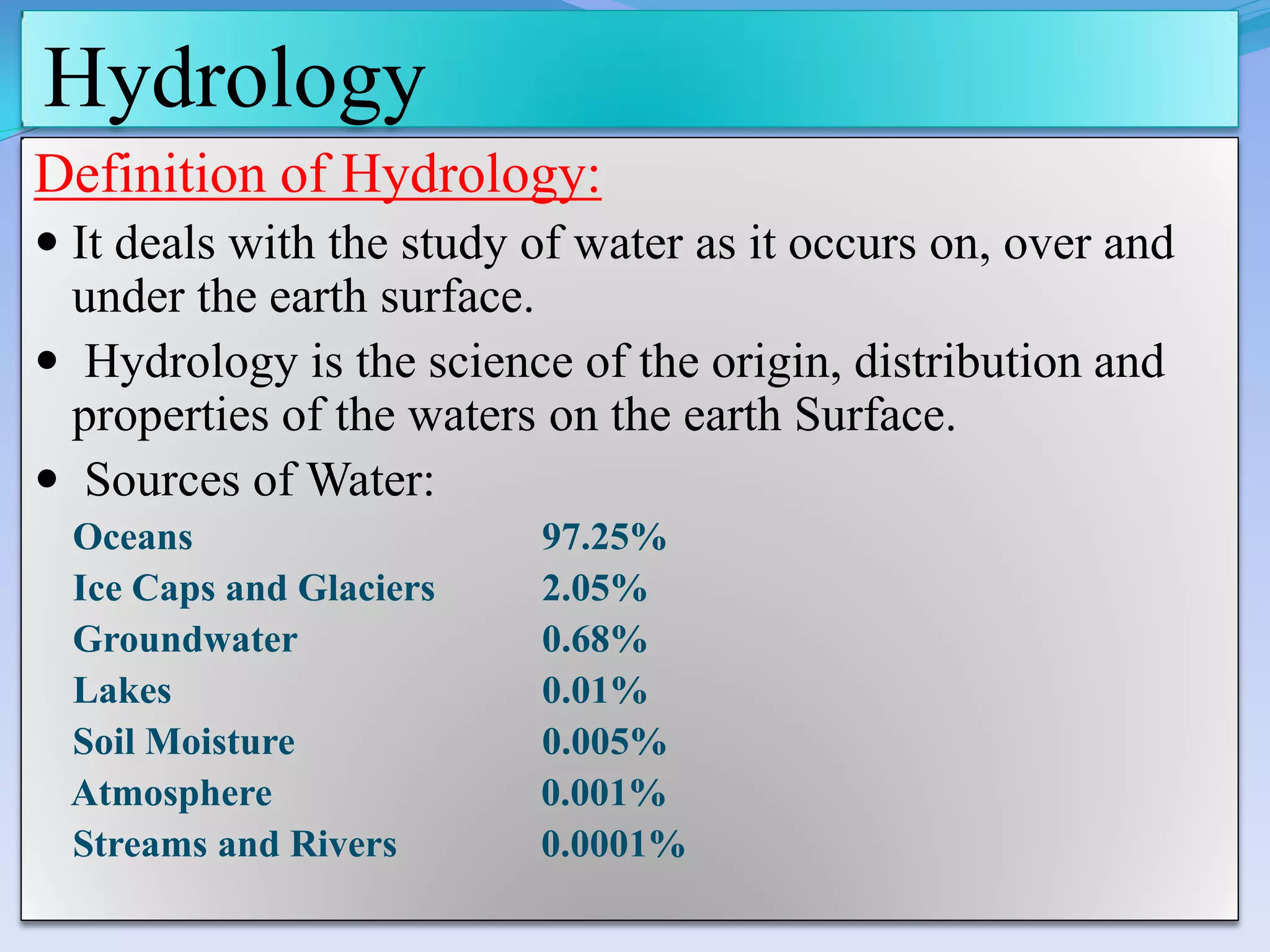 Introduction to Hydrology | PDF