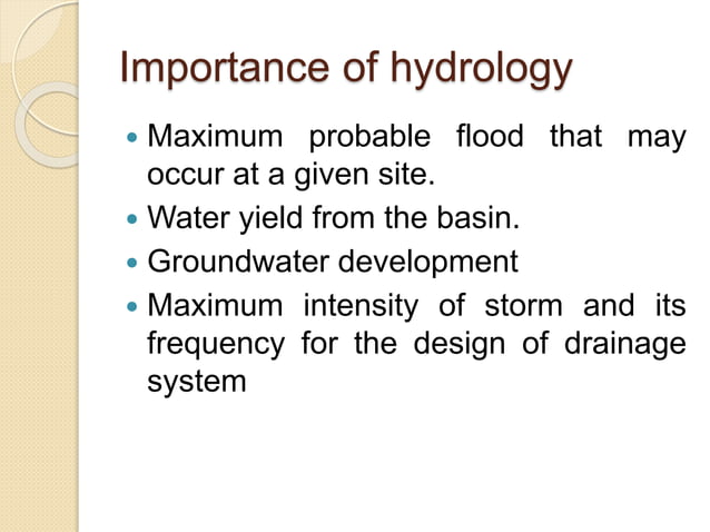 Introduction to Hydrology & Precipitation - Module - 1.pptx | Weather ...