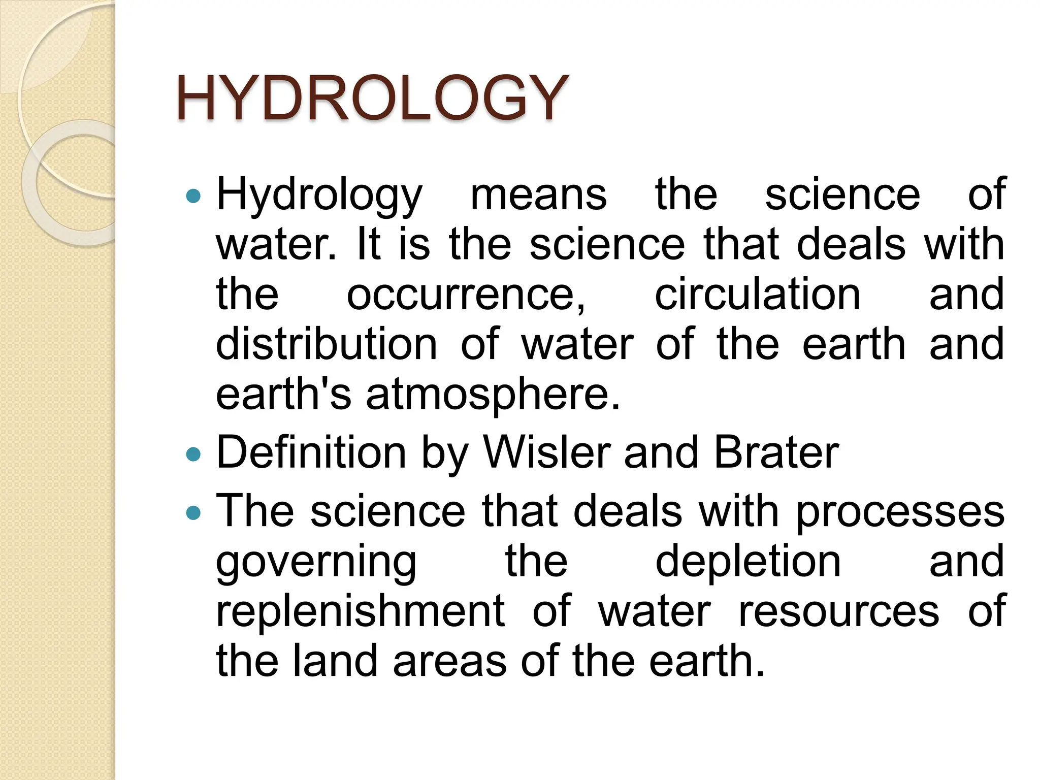Introduction to Hydrology & Precipitation - Module - 1.pptx