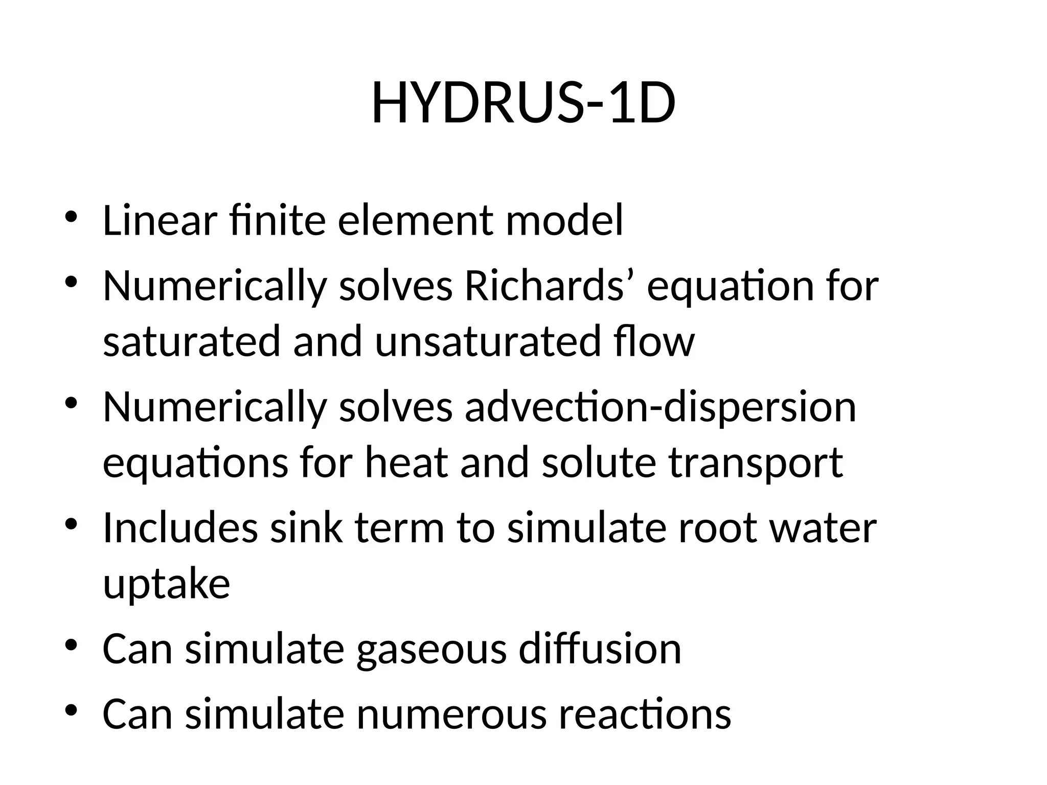 Introduction to Basic Learning HYDRUS-1D 2025 | PPTX