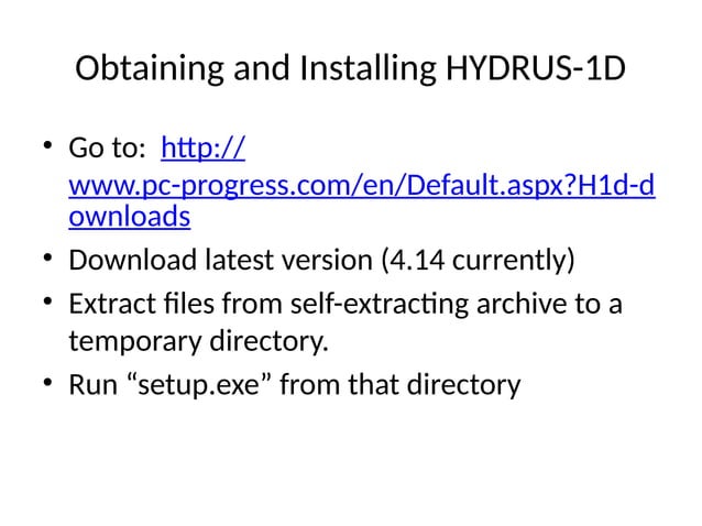 Introduction to Basic Learning HYDRUS-1D 2025 | PPTX