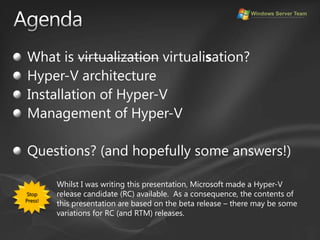 Introduction to Hyper-V | PPTX