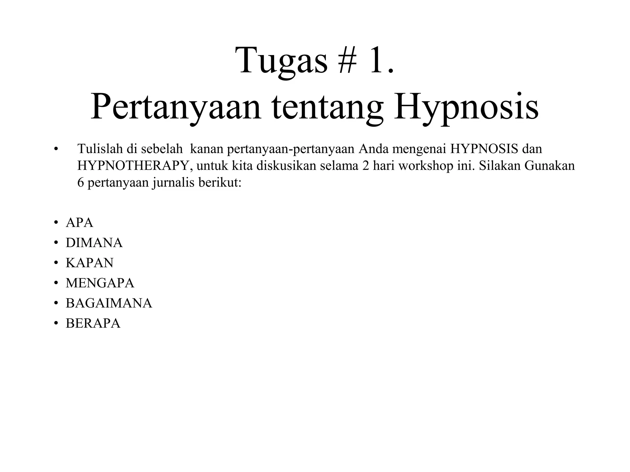 Introduction to hypnosis (sesi 1) | PPTX