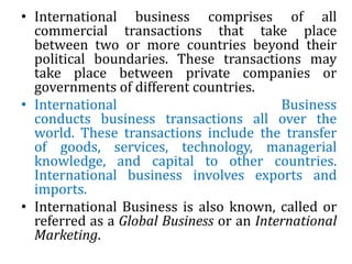 Introduction international trade and globalization | PPTX