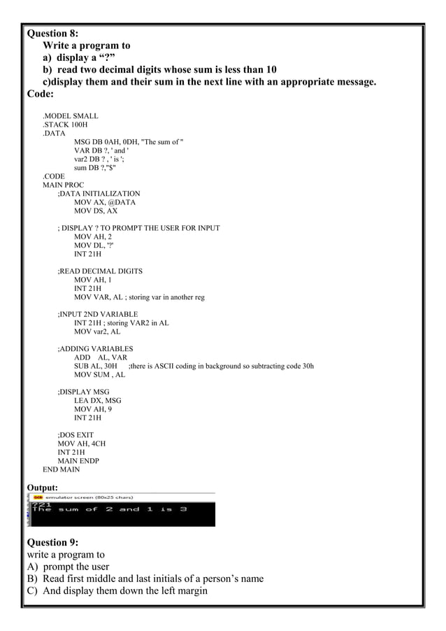 Introduction to ibm pc assembly language | PDF