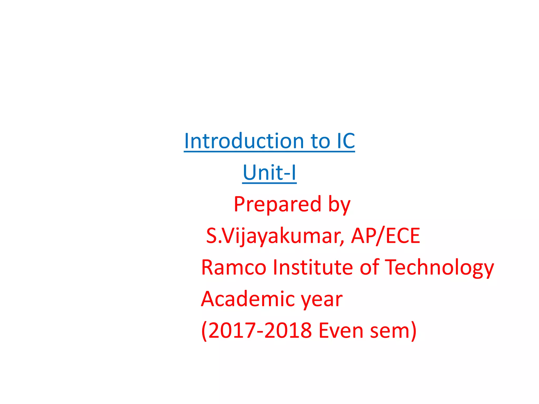 Introduction to ic | PDF