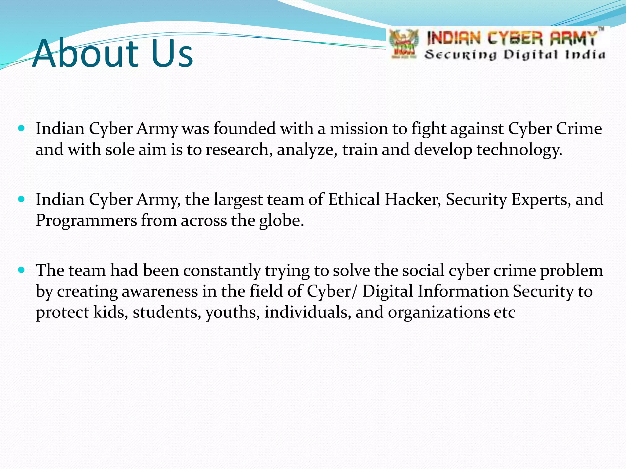 Indian Cyber Army | PPTX