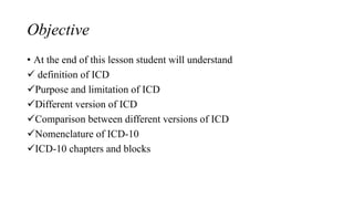Introduction to ICD /health care code set | PPTX