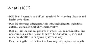 Introduction to ICD /health care code set | PPTX