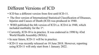 Introduction to ICD /health care code set | PPTX