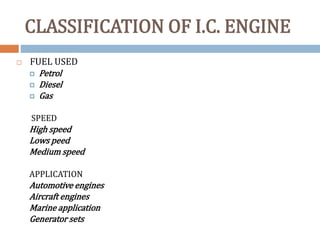 Introduction to ic engines | PPTX | Chemistry | Science