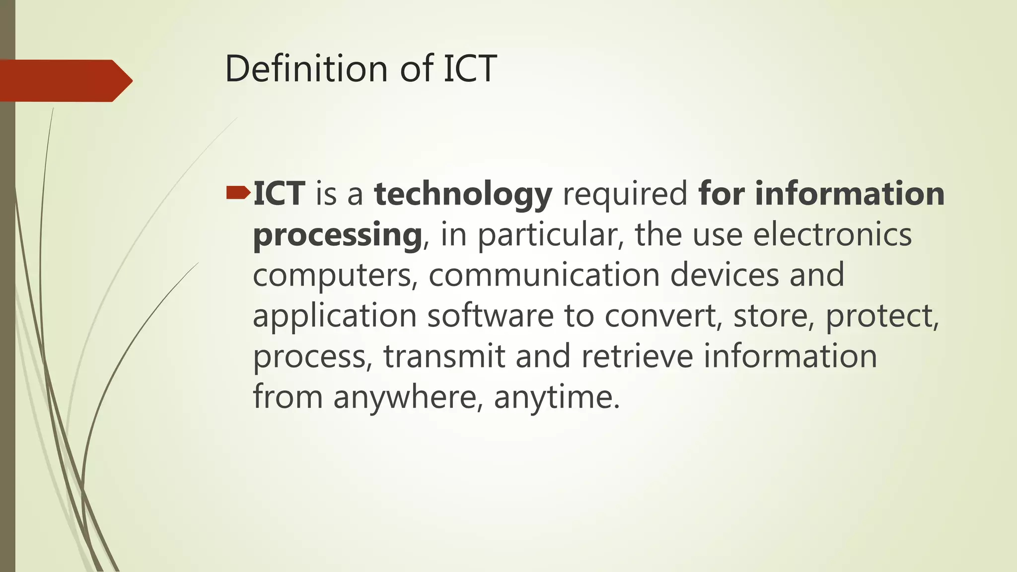 Introduction to ict | PPTX