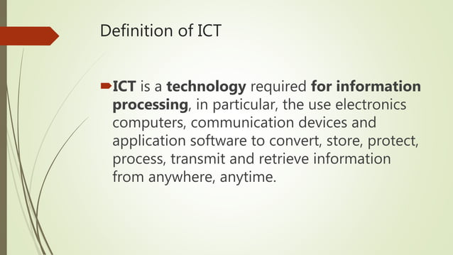 Introduction to ict | PPTX | Internet | Computing