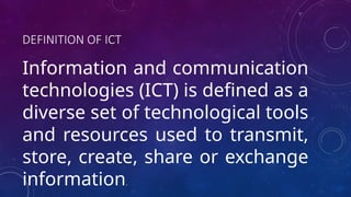 INTRODUCTION TO INFORMATION AND COMMUNION TECHNOLOGY | PPT