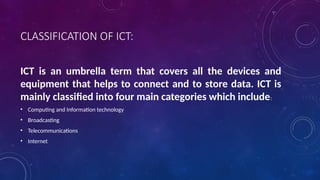 INTRODUCTION TO INFORMATION AND COMMUNION TECHNOLOGY | PPT